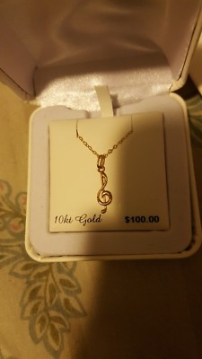 10k pendant music note and 14kt Gold filled necklace | eBay