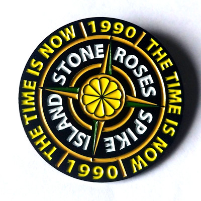 Stone Roses Enamel Pin Time Is Now 1990 Spike island Brooch Badge ...