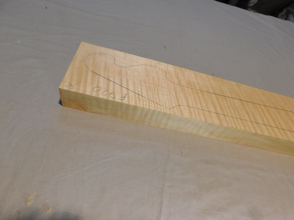 Flame Maple Neck Blank for Guitar 714x118x48mm 5A #F720 Luthier ...