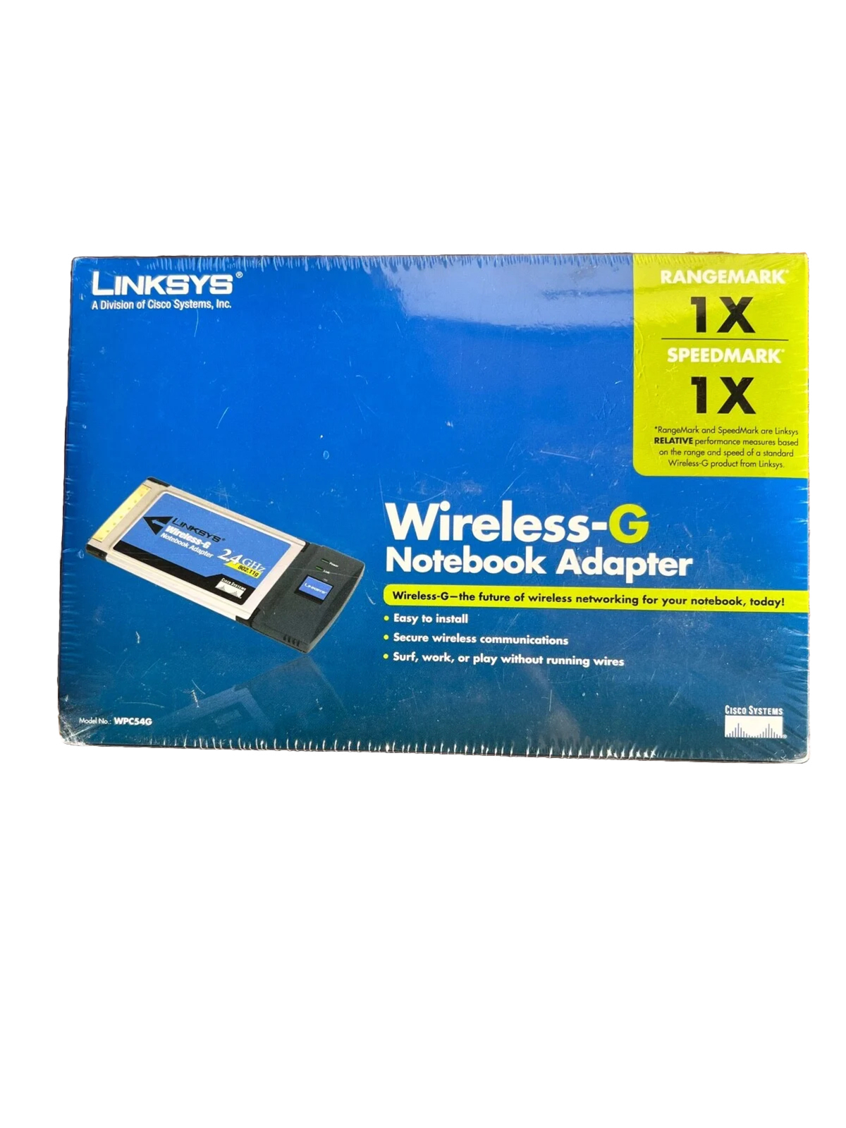 Linksys Wireless-G Notebook Wi-Fi Adapter WPC54G PCMCIA Card Brand New ...