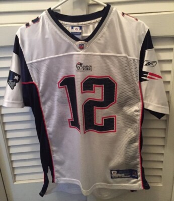 TOM BRADY #12 NFL REEBOK JERSEY NEW ENGLAND PATRIOTS YOUTH EXTRA LARGE ...