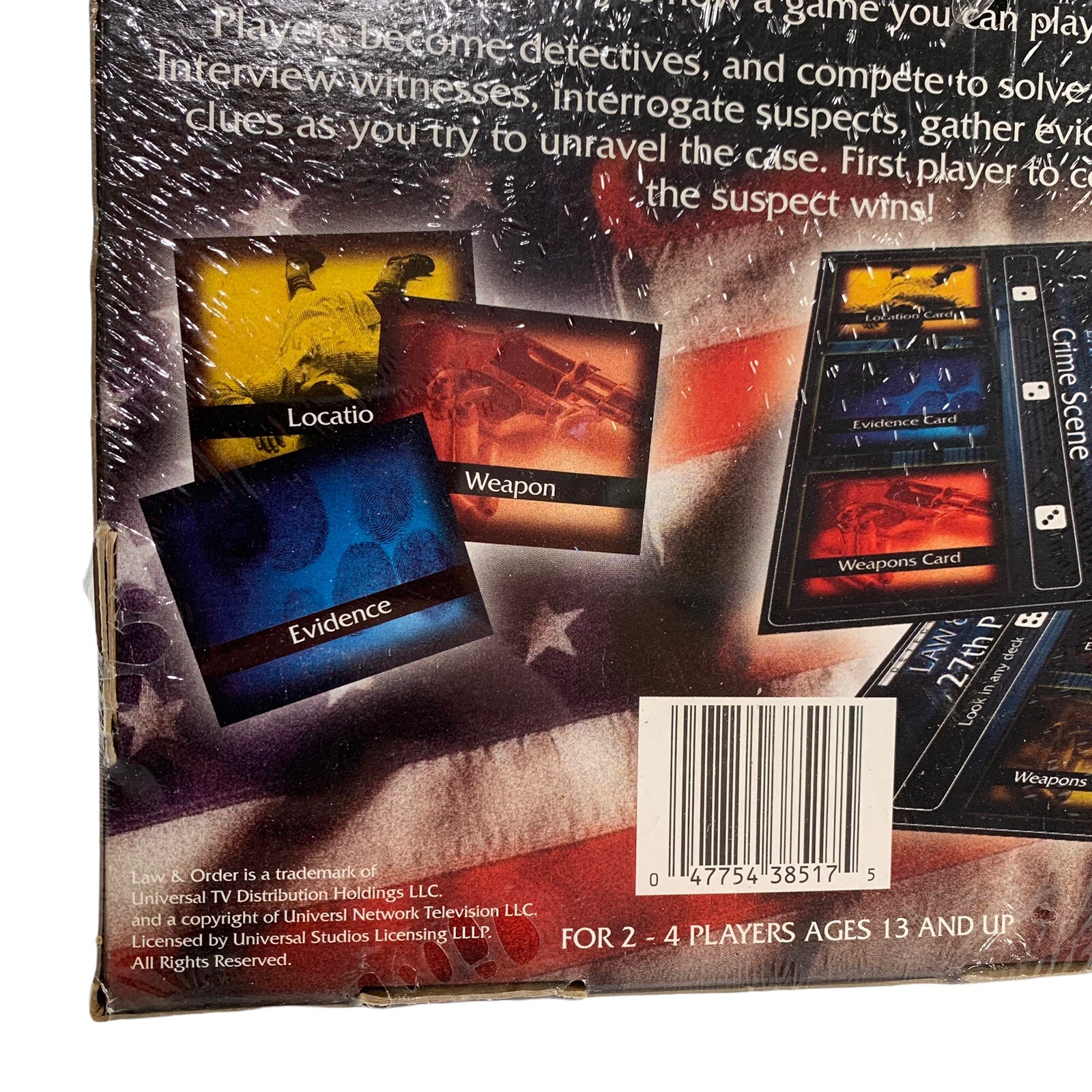 Cardinal 8517 Law and Order Detective Game in Tin Played Once Complete ...