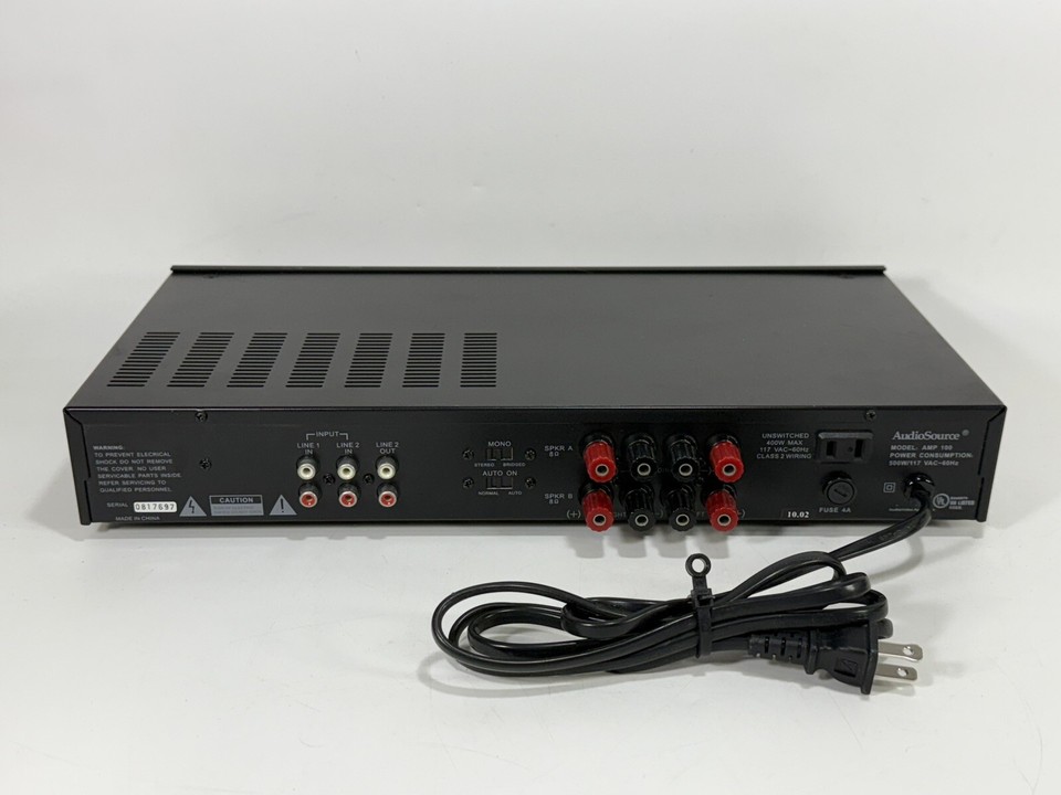 AudioSource AMP 100 2-Channel Stereo Power Amplifier ~ 50 WPC into 8Ω ...