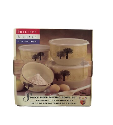 Philippe Richard Collection 8pc Deep Mixing Bowl Set White Lids | eBay