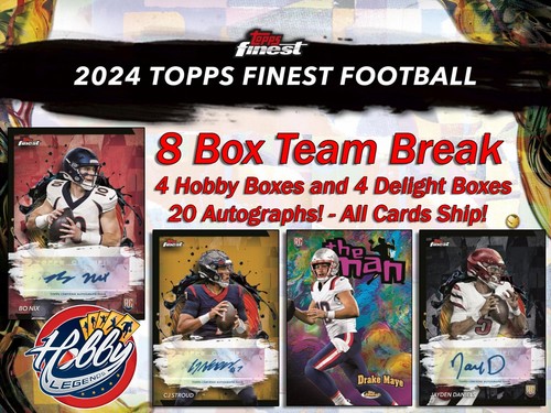 NEW YORK JETS 2024 FINEST FOOTBALL 8 Box (Hobby/Delight) Team Break #15 ...