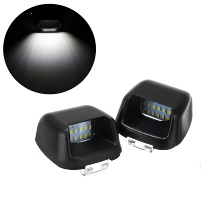 2Pcs 3W White LED 12V Car Modified Rear License Plate Light Waterproof ...