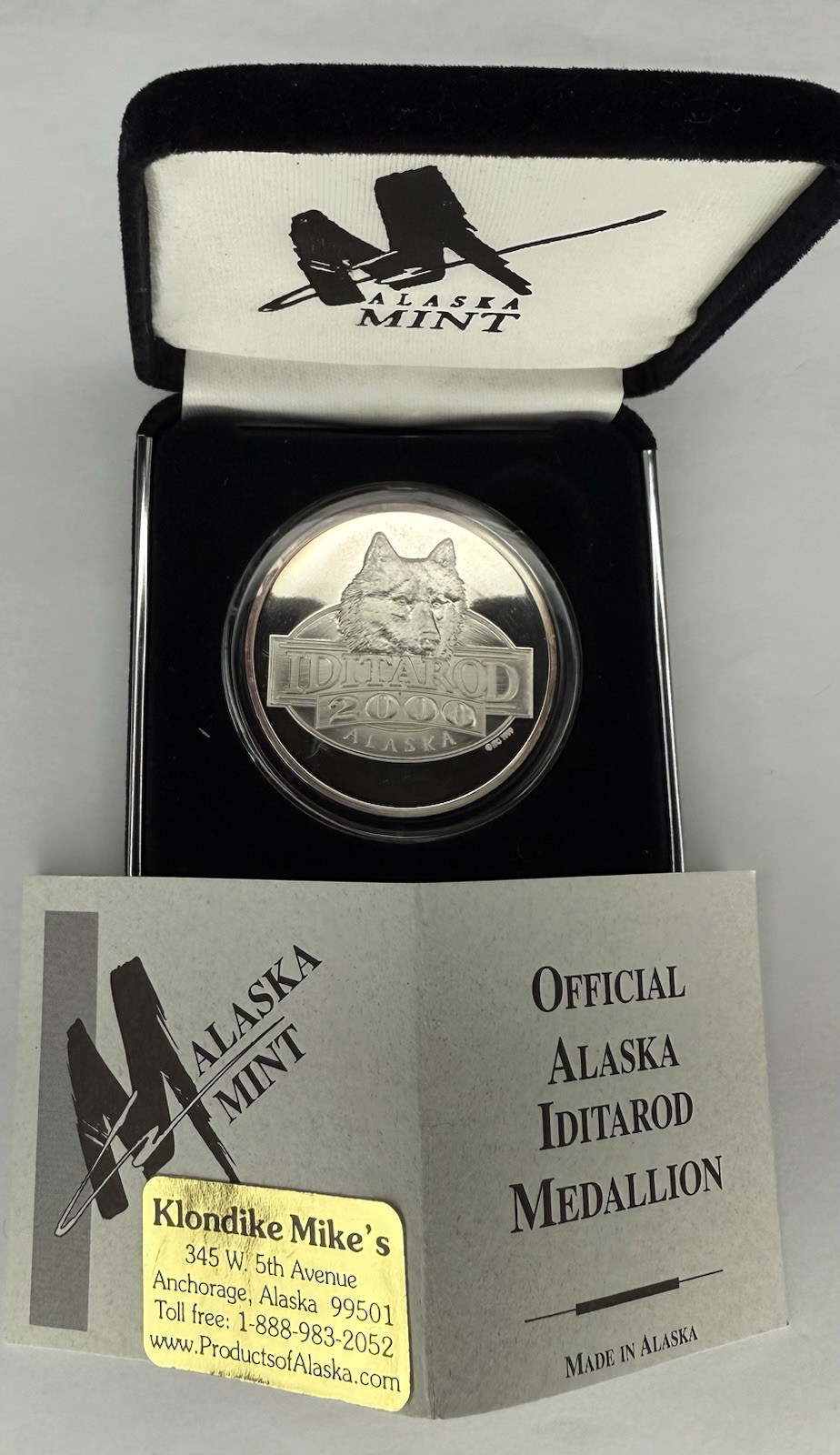 2000 Alaska Mint 1 oz. .999 Silver Proof Round Iditarod Dog Sled Race With COA | eBay