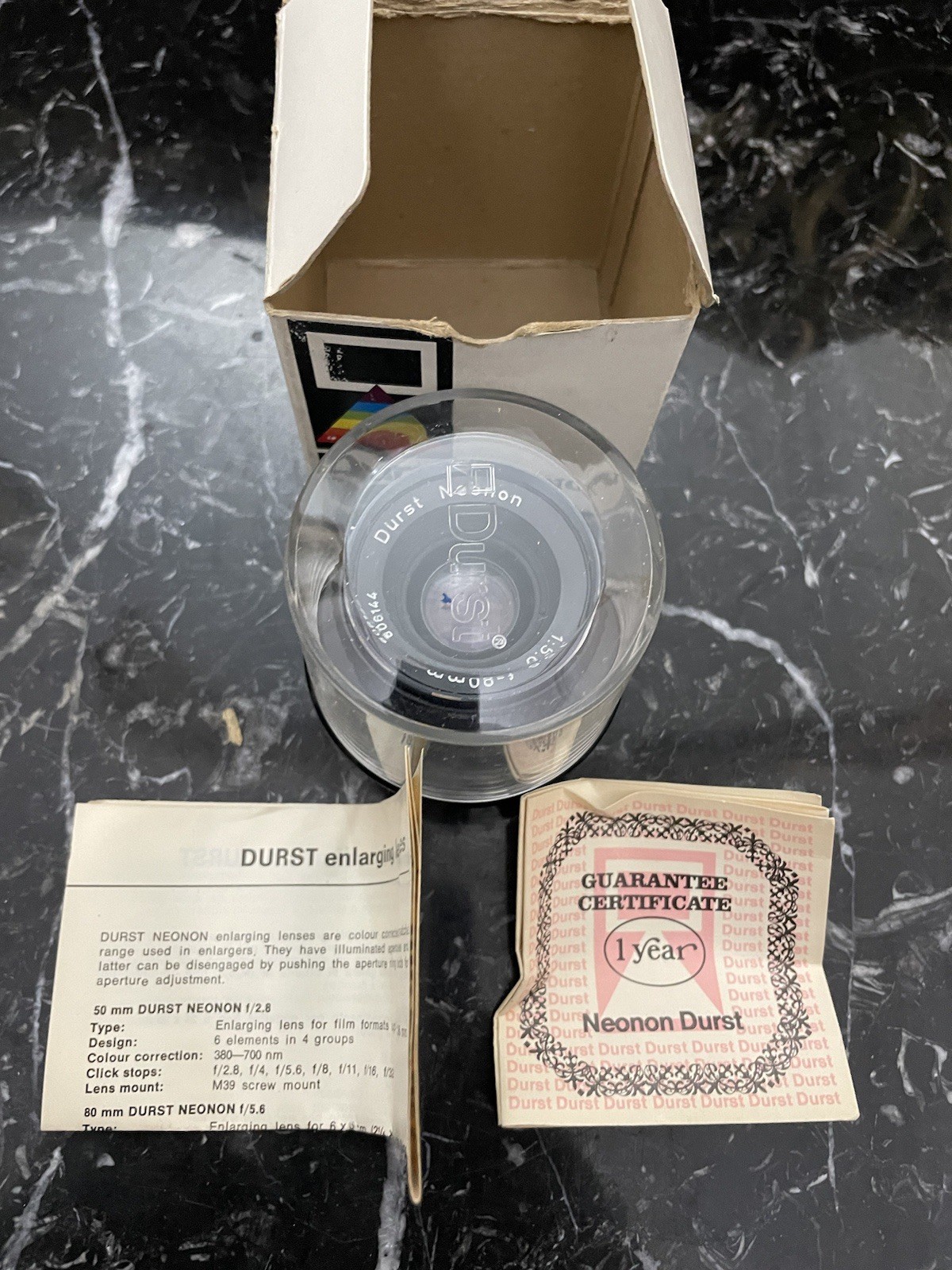 Durst Neonon F 5,6 - 80MM 1:5:6 Enlarger Lens New | eBay