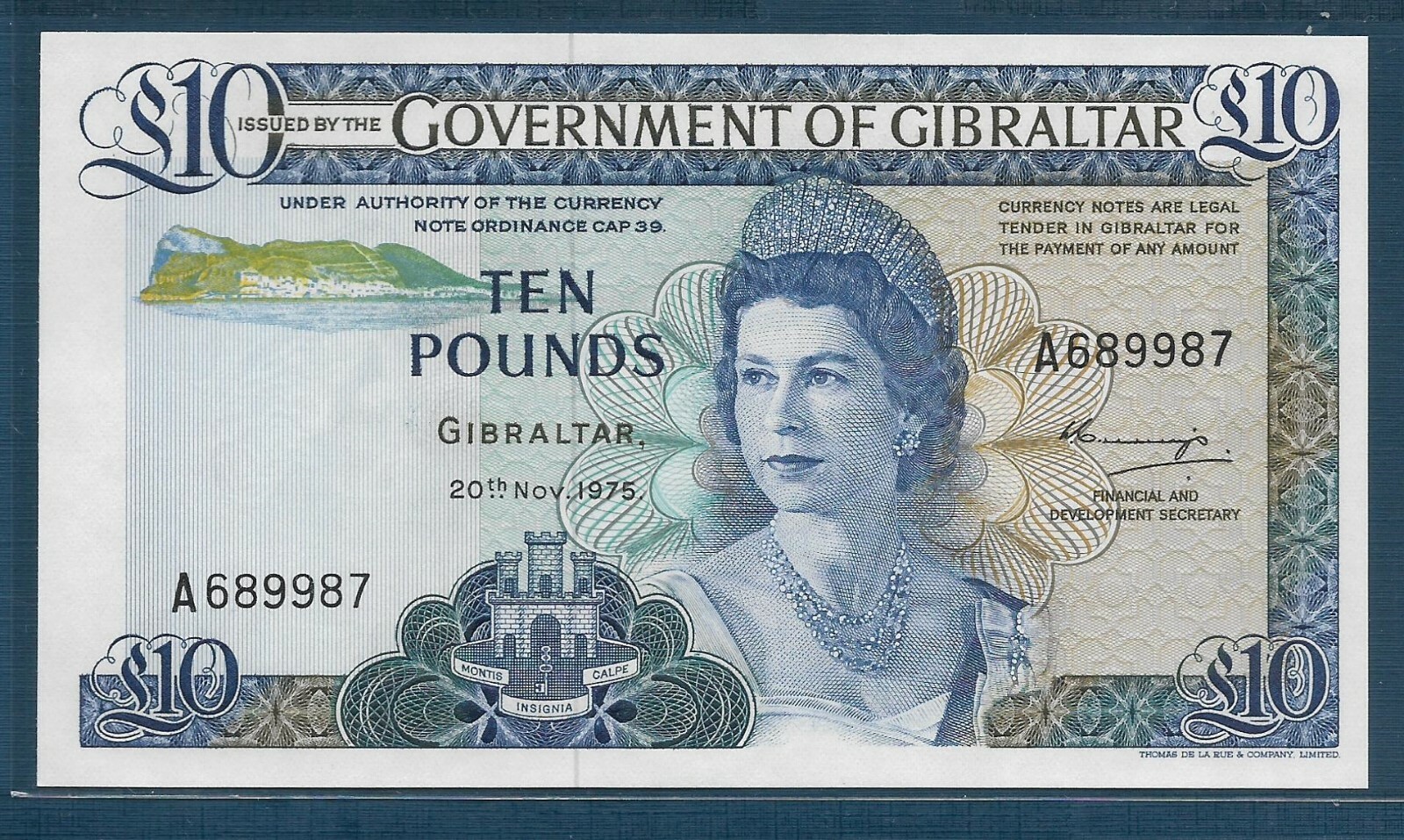 Gibraltar 10 Pounds, 1975, P 22a, UNC | eBay