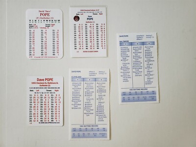 Dave Pope 1954 to 1956 APBA and Strat-O-Matic Card Lot of 5 Cards | eBay