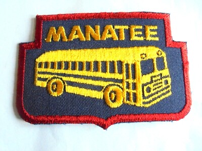 Vintage Manatee (County Florida?) School Bus Iron On Patch | eBay