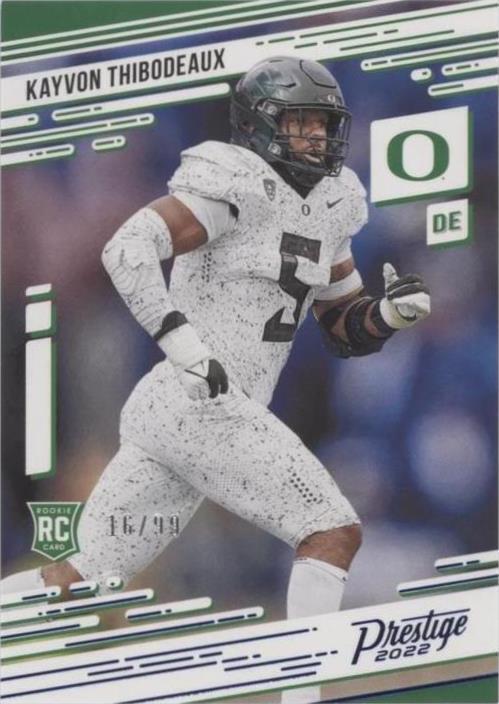 2022 Panini Chronicles Draft Picks - Prestige Kayvon Thibodeaux #2 Blue ...