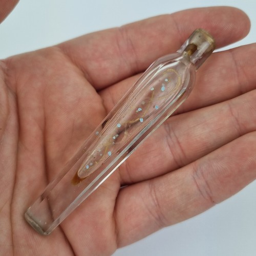 Antique Glass Tear Catcher / Teardrop /Lachrymatory Scent Bottle 8.4cm ...