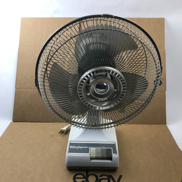 Vintage Windmere DF-12 Three Speed 12" Oscillating Electric Desk Fan ...