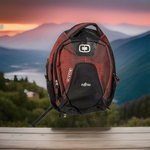 Ogio Fujitsu Backpack Lap Top Red Black | eBay