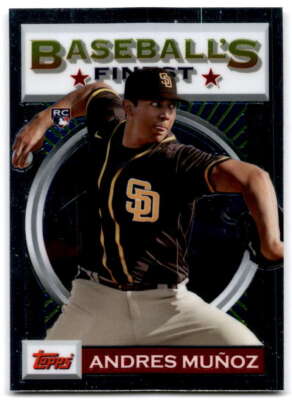 2020 Topps Finest Flashbacks #160 Andres Munoz RC Rookie San Diego ...