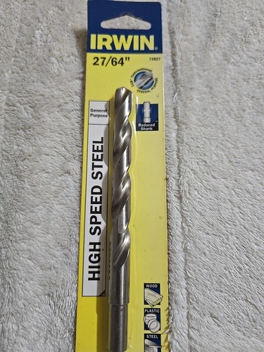IRWIN 27/64" HIGH SPEED STEEL DRILL BIT | eBay