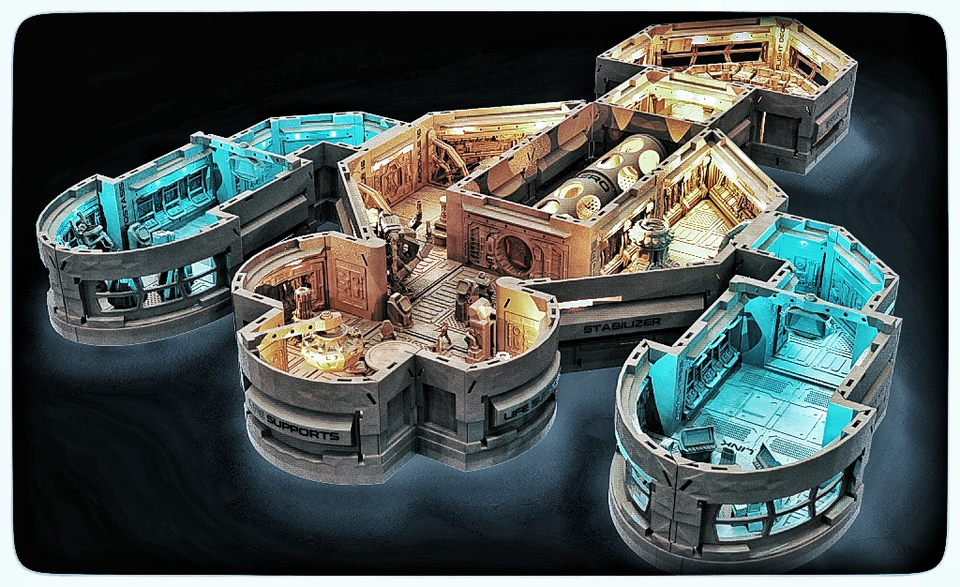 28mm Scale Modular Sci-Fi Spaceship Terrain – 3D Printed Tabletop ...