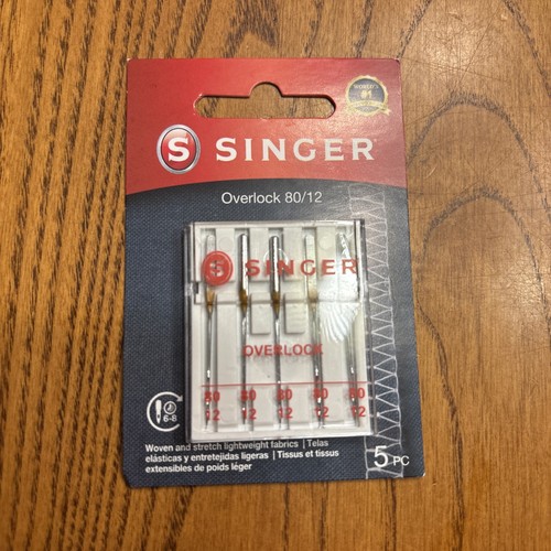 SINGER Overlock Sewing Machine Needles 80/12 90/14 100/16 10 Total ...