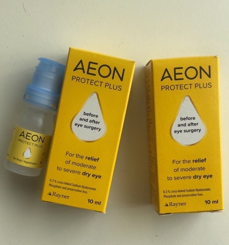 2X AEON Protect Plus Eye Drops Relief Moderate & Severe Dry Eyes 10ml ...