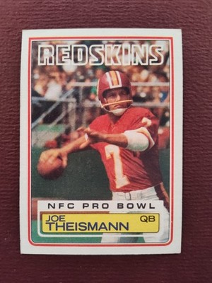 JOE THEISMANN Washington REDSKINS 1983 TOPPS NFC Pro Bowl Football 🏈 ...