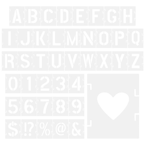 Stencils Letters Reusable Plastic Calligraphy Small for Painting Large ...