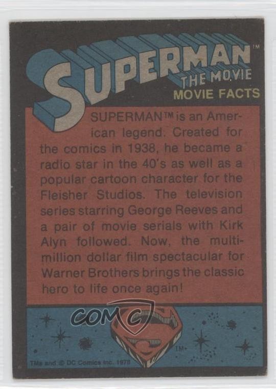 1978 Topps Superman The Movie Incredible Laboratory of Jor-El #13 0o3 ...