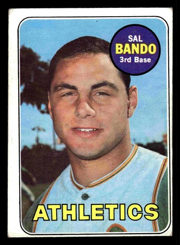1969 Topps Sal Bando #371 - Oakland Athletics | eBay