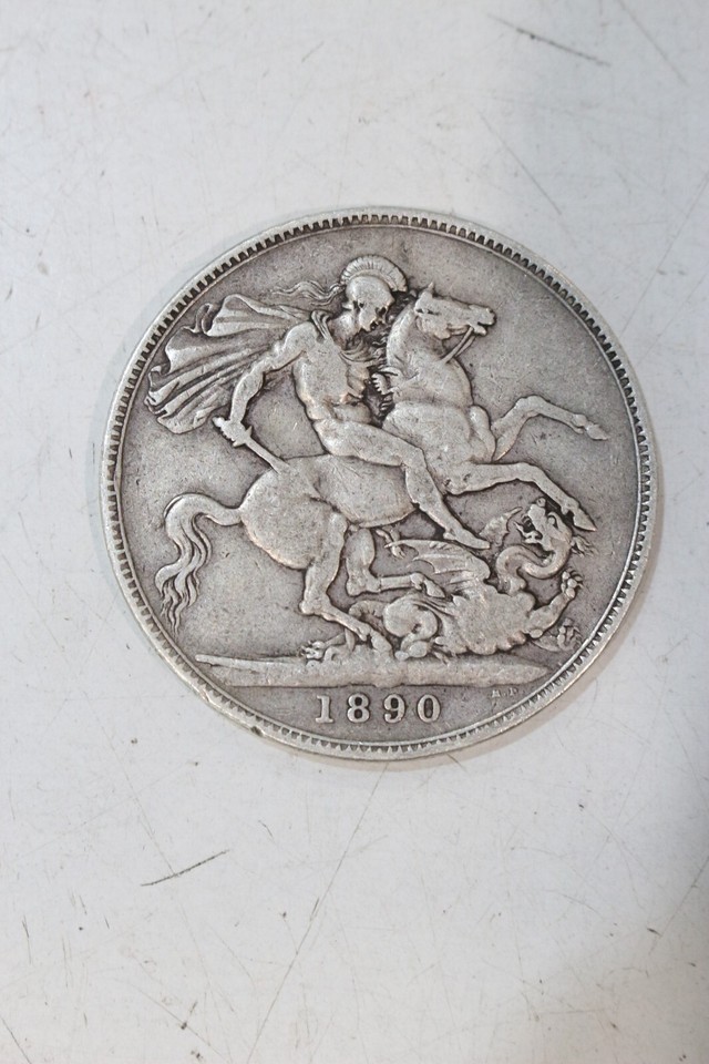 VICTORIA DG BRITT REG FD SILVER UK COIN WITH DRAGON SLAYER 1890 | eBay ...
