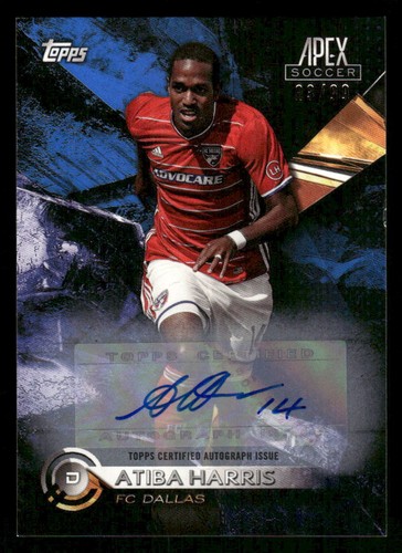 2016 Topps Apex MLS Atiba Harris Auto Autographs Blue AU,SN #72 Card ...