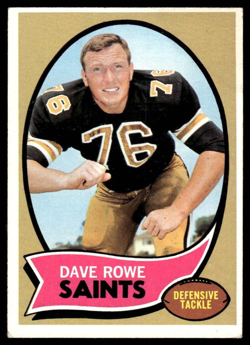 1970 Topps Football Card Dave Rowe RC New Orleans Saints #101 EX | eBay