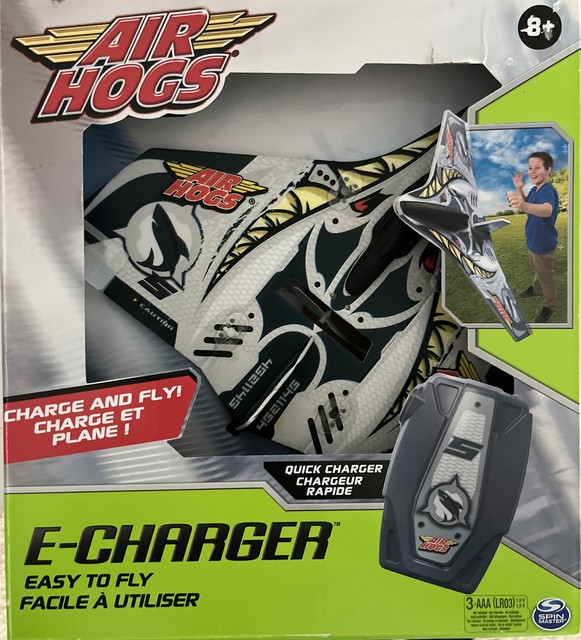 Air Hogs E Charger Shark Airplane 30 Second Quick Charge Spin Master ...