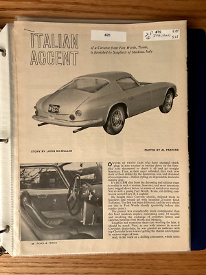 VINTAGE Corvette Article #26 Corvette Italian Accent Scaglietti Mar ...