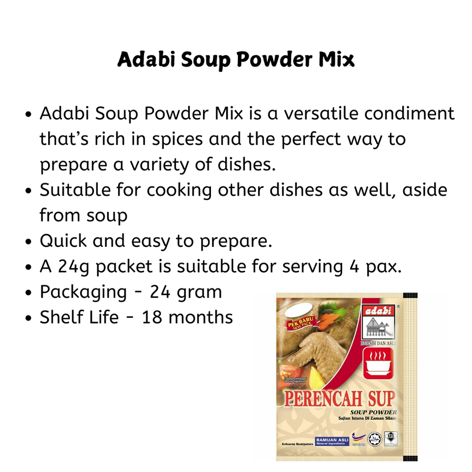 Adabi Sup Bunjut Ribs Fish Malaysia Soup Spices | Vegetables Mee Soup ...