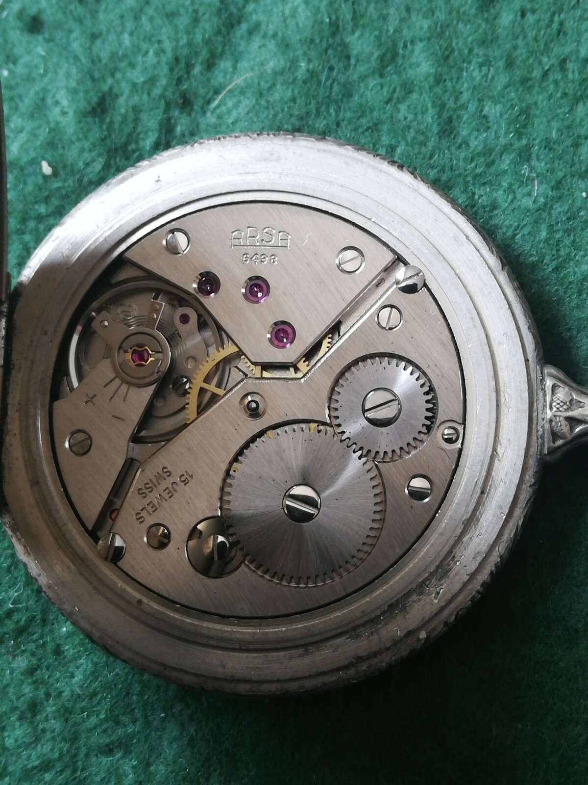 Antique Hunting Scene Arsa Full Hunter Pocket Watch With Cain & Silver Pendant. | eBay UK