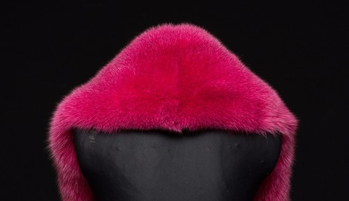 Real Rose Pink Dyed Blue Fox Fur Handmade Stole Shawl Scarf | eBay
