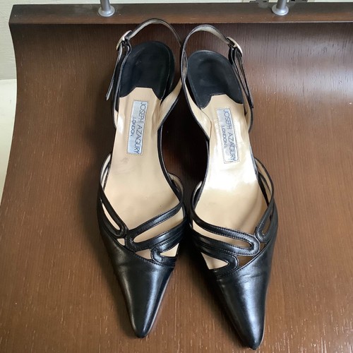 Joseph Azagury black slingback kitten heels size 38.5 (UK5.5) | eBay