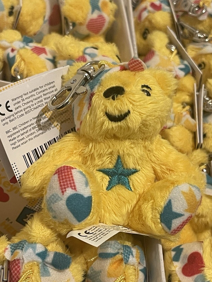 2007 BBC Children In Need - Pudsey Bear - Soft Plush Toy Keychain ...