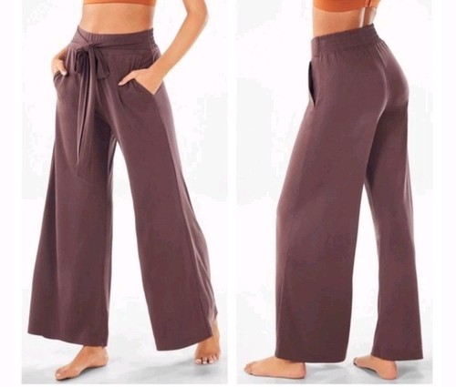Fabletic Chris Washed Tricot Wide Leg Pants Woman XXL Expresso Purple ...