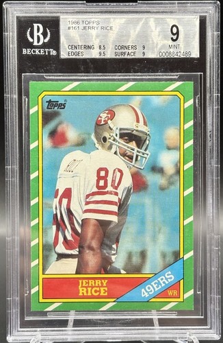 1986 Topps Jerry Rice #161 RC BGS 9 | eBay