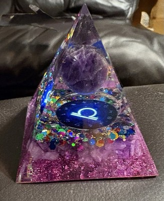 Orgone Pyramid Zodiac Libra Healing Natural Crystals And Resin 2x2x2in ...