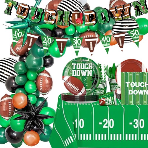 Super Bowl Party Decorations 2025, Football Party Supplies Kit Football ...