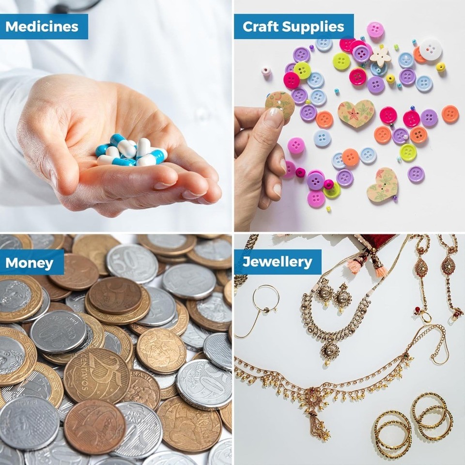 20pcs/set Plastic Medicine Bags with Zipper Self-sealing Bag Travel ...