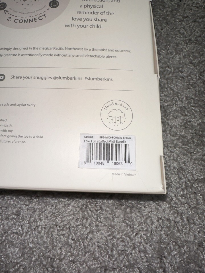 Slumberkins Brown Fox Full Stuffed Midi Bundle Book Card NEW 14” | eBay