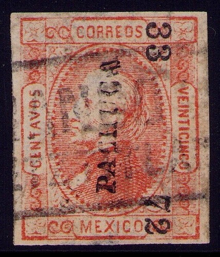 fj36 Mexico #83 25ct PS Wmk Pachuca 33-72 ZACUALTIPAN Sz 1141 50pts est ...