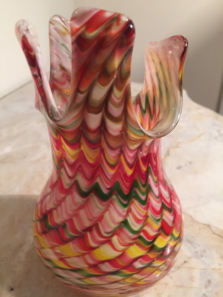 HANDBLOWN GLASS VASE BY JOHN HAMON MILLER - STUNNING - MINT !! | eBay