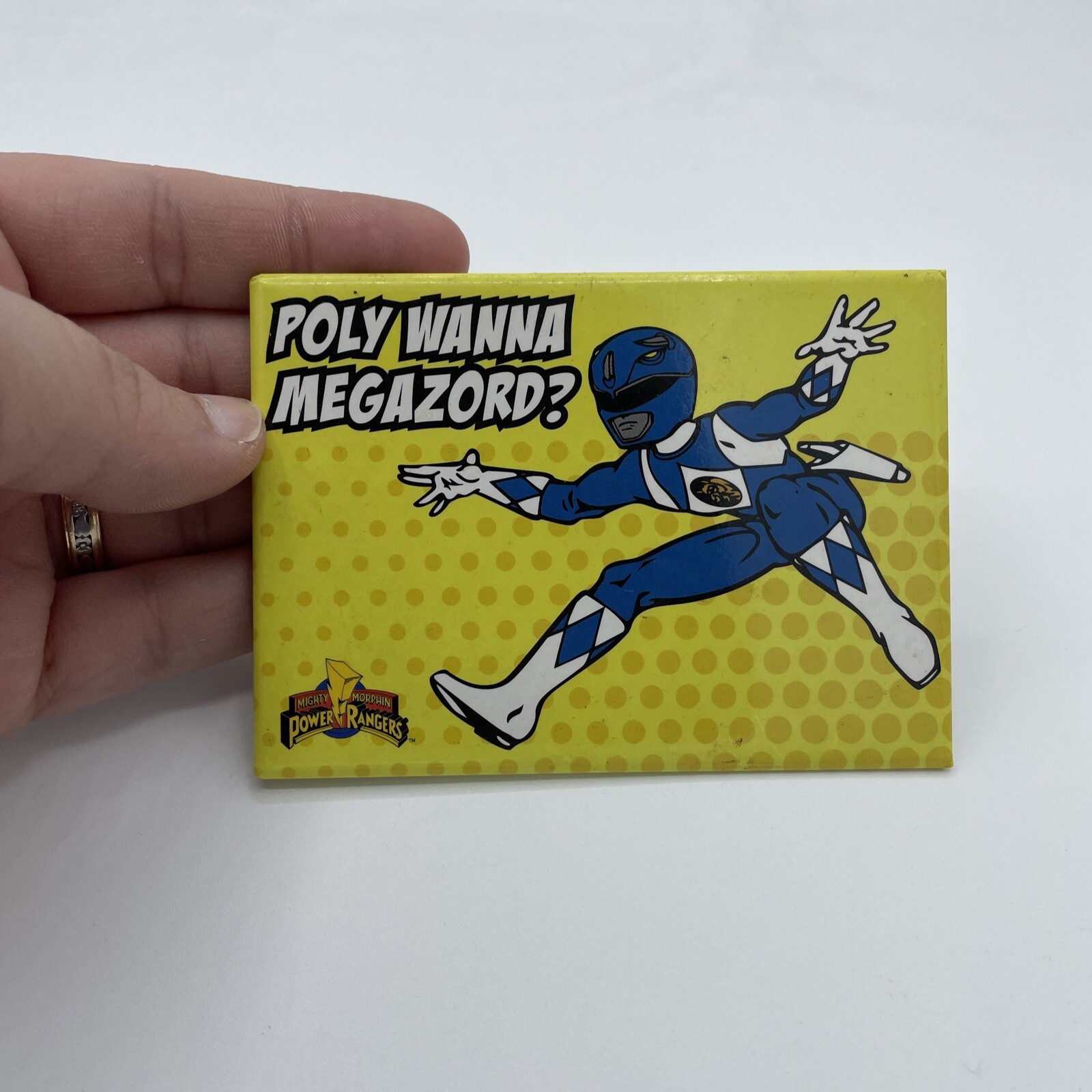 Power Rangers FRIDGE MAGNET Hasbro Saban Blue Ranger Poly Wanna ...