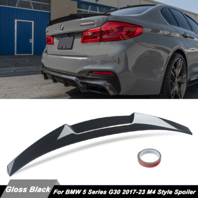 Fit BMW G30 530i 540i 2017-2021 Gloss Black M4 Style Rear Trunk Spoiler ...
