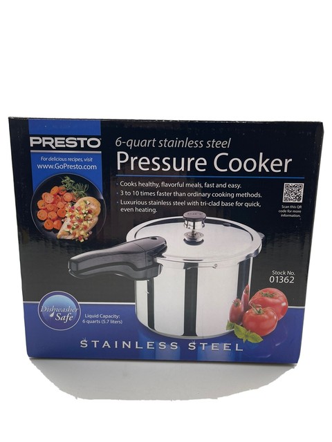 Presto 01362 6 qt Stainless Steel Pressure Cooker for sale online | eBay