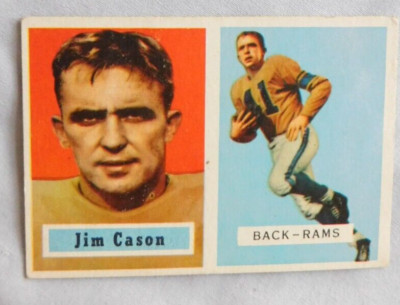 1957 Topps #143 Jim Cason Los Angeles Rams Football Card ex | eBay